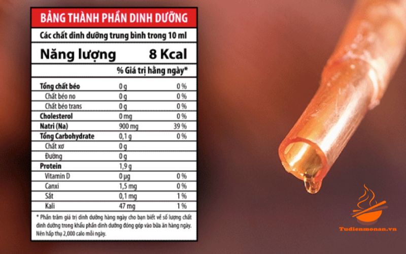 Thành phần nước mắm công nghiệp và truyền thống chi tiết